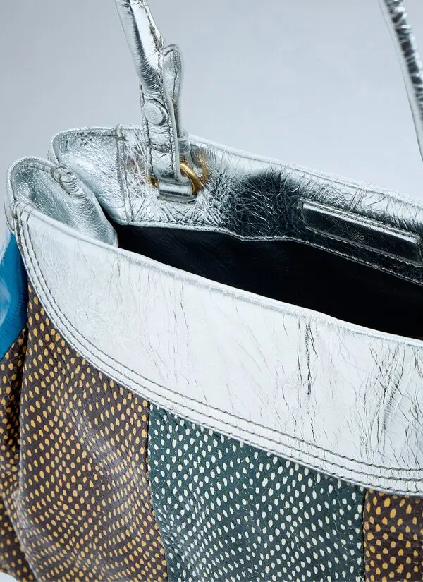 Dries Van Noten Textured Leather Shoulder Bag