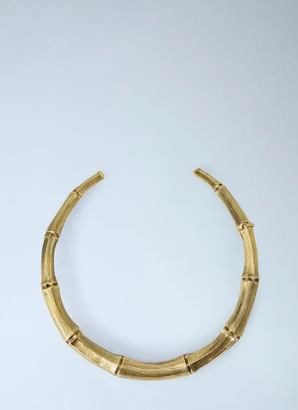 Saint Laurent Bamboo Torc Necklace - Gold