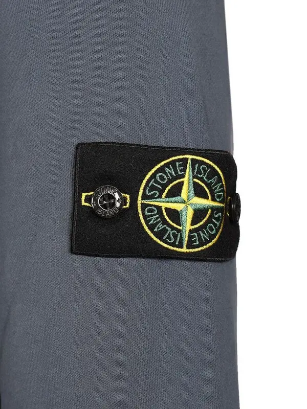 Stone Island Organic Cotton Sweatshirt With Short Zip