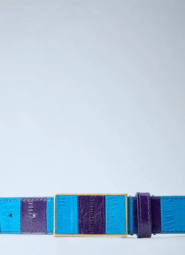 Dries Van Noten Striped Leather Belt