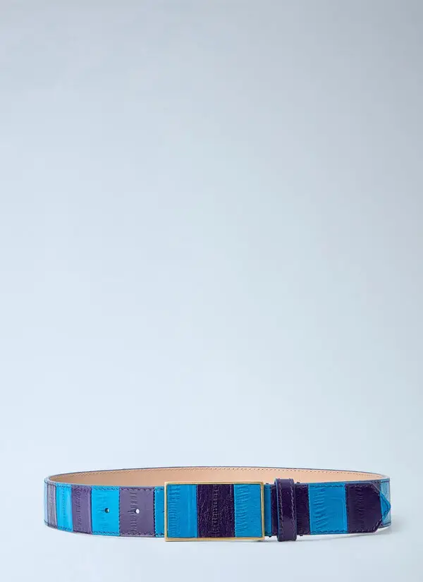Dries Van Noten Striped Leather Belt