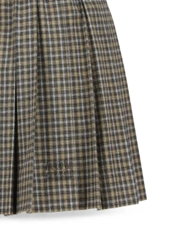 Miu Miu Tartan Miniskirt