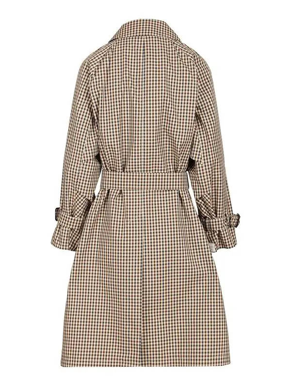Max Mara Water-repellent Cotton Blend Twill Trench Coat