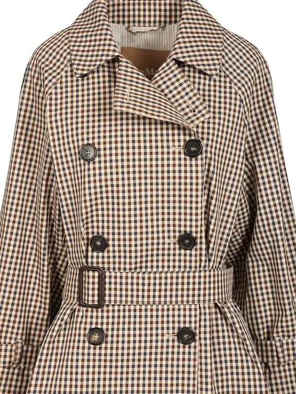 Max Mara Water-repellent Cotton Blend Twill Trench Coat