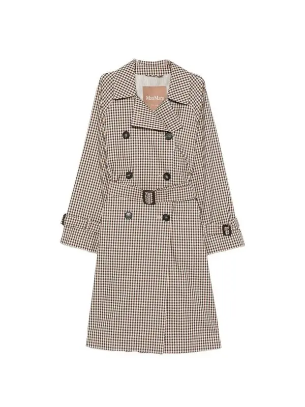 Max Mara Water-repellent Cotton Blend Twill Trench Coat