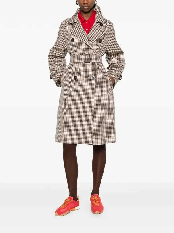 Max Mara Water-repellent Cotton Blend Twill Trench Coat