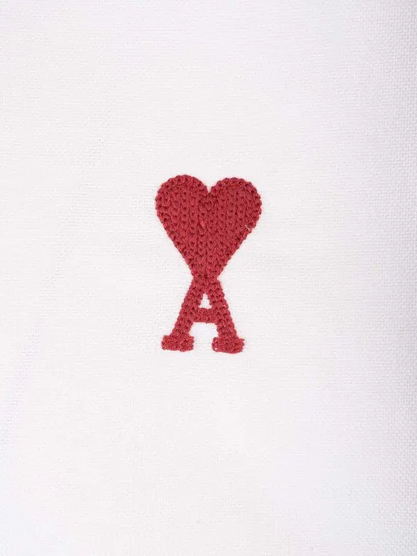 AMI Paris De Coeur Cotton Shirt - White