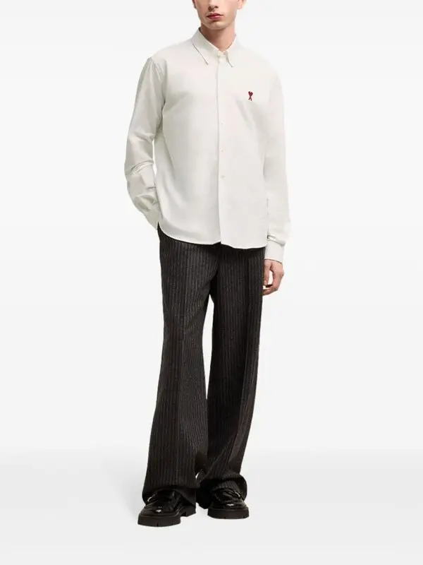 AMI Paris De Coeur Cotton Shirt - White