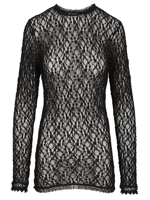 Isabel Marant Étoile Brany-gb Lace High Neck Top - Black