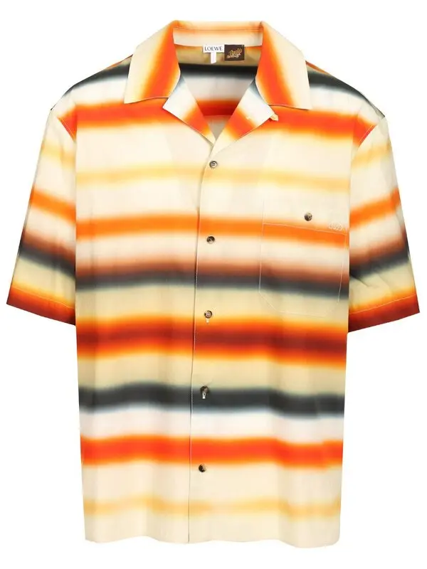 Loewe Short-sleeved Cotton Shirt - Multicolor