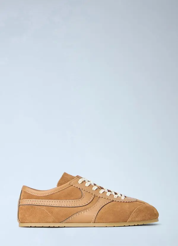 Dries Van Noten Suede Panel Sneakers - Cream