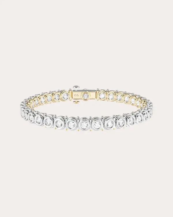 CHELSEA GABRIELLE Diamond Dualité Reversible Tennis Bracelet In Two Tone 18k
