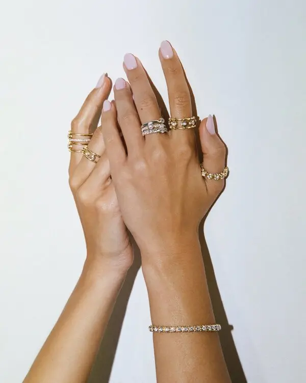 CHELSEA GABRIELLE Diamond Dualité Reversible Tennis Bracelet In Two Tone 18k