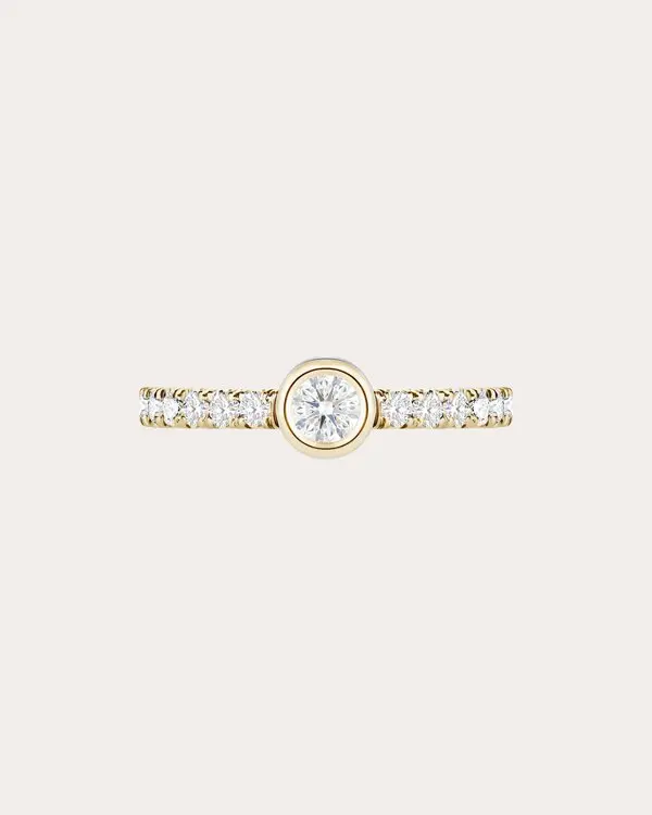 CHELSEA GABRIELLE Diamond & 18k Orbit Petite Ring