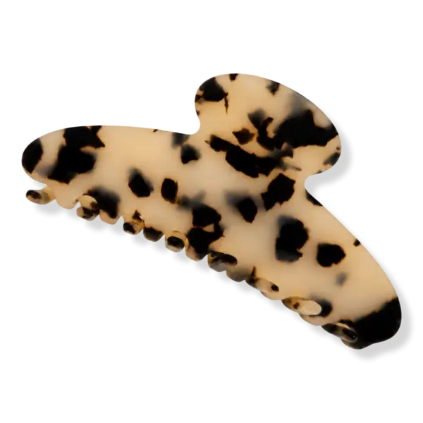 PINK PEWTER Classic Curved Acetate Claw Clip - Golden Leopard