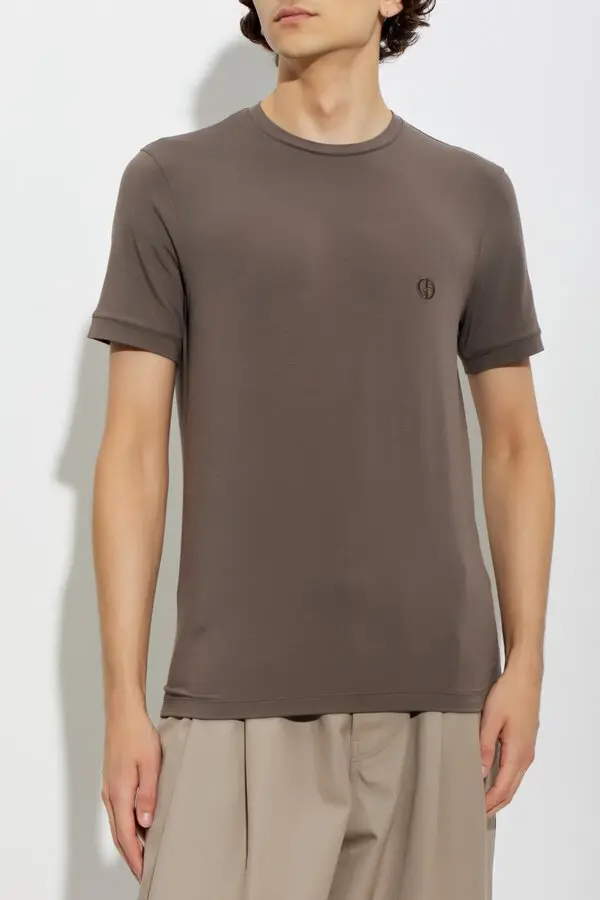 Giorgio Armani T-shirt With Embroidered Logo