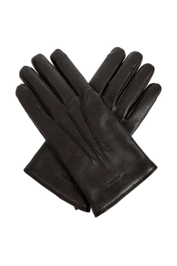 Giorgio Armani Leather Gloves - Brown
