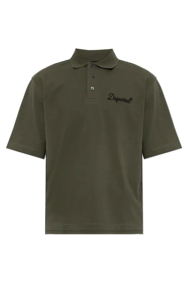 Dsquared2 Polo With Embroidered Logo - Green