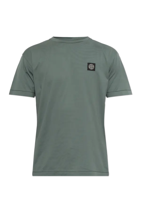 Stone Island T-shirt With Logo Patch - Green