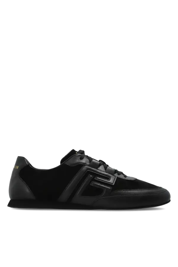 Balmain Sports Shoes With Logo - Black