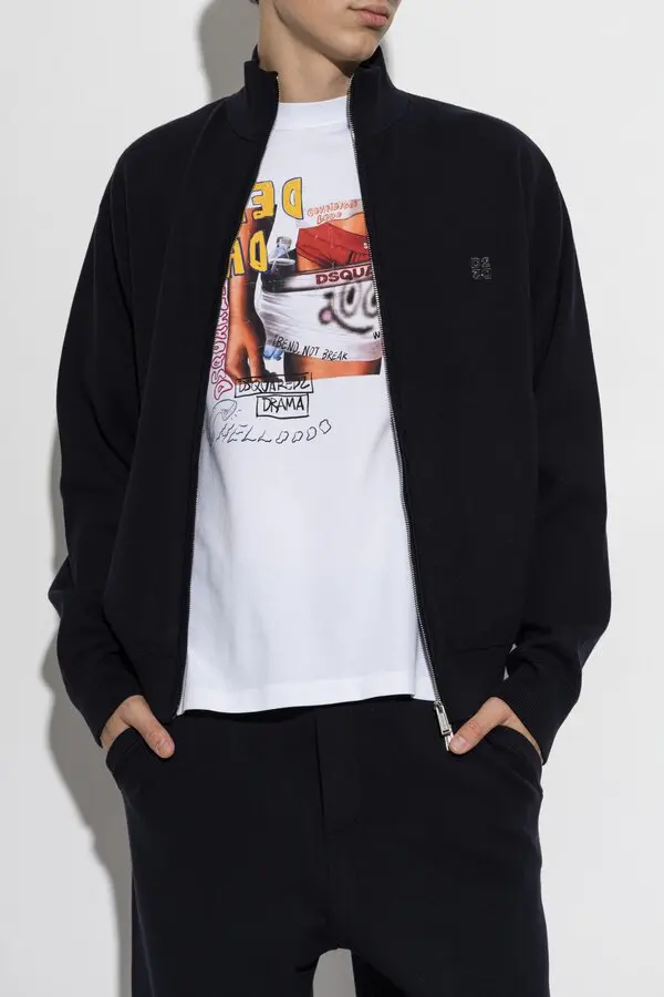 Dsquared2 Sweatshirt With A Stand-up Collar