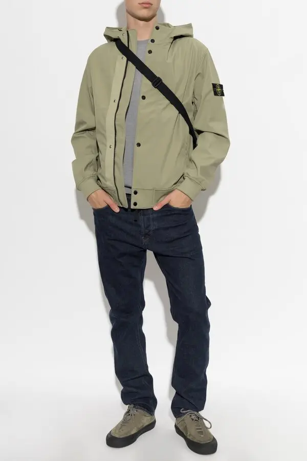 Stone Island Wool Crew Neck Sweater With Patch Detail