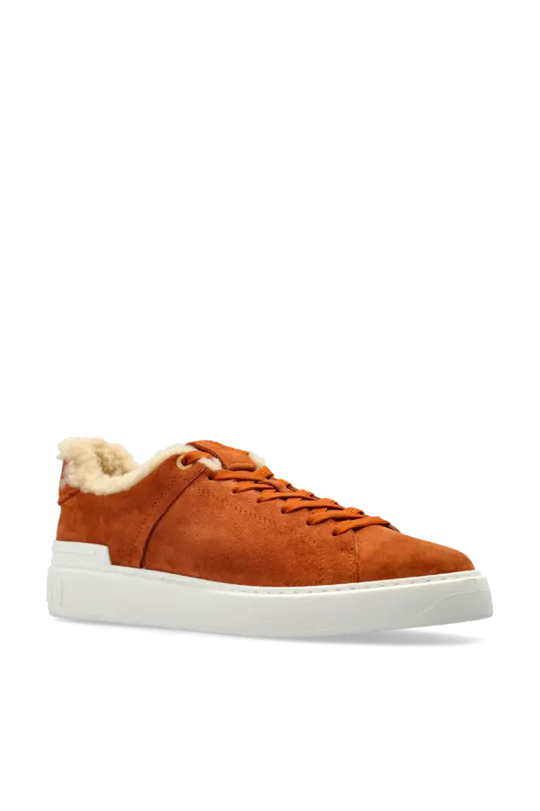 Balmain B-court Suede Low-top Sneakers