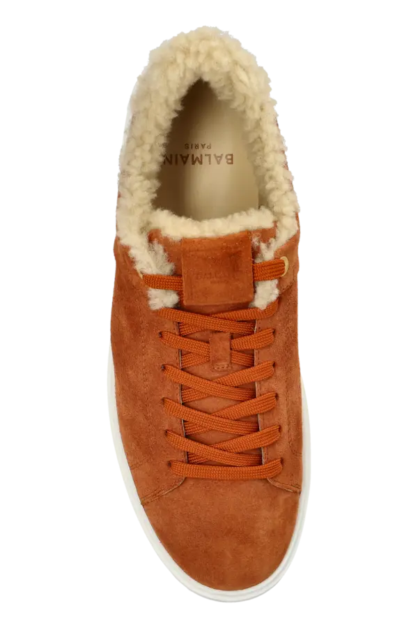 Balmain B-court Suede Low-top Sneakers