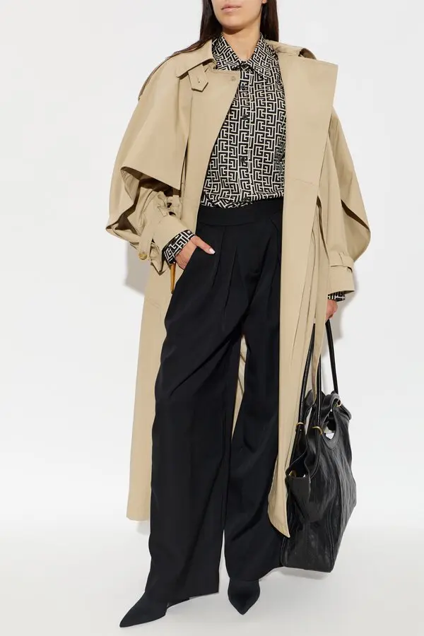 Balmain Trench Coat With Belt