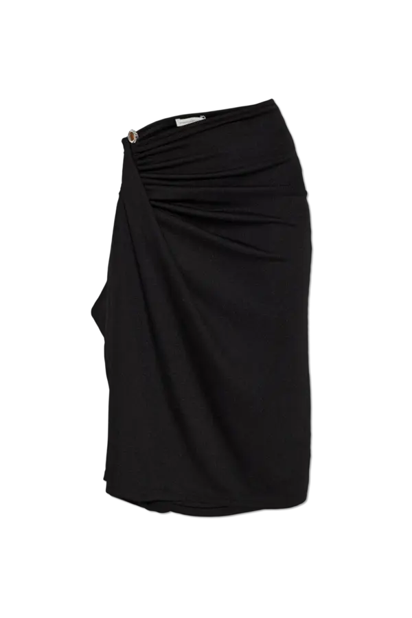 Christopher Esber Droplet Crystal Clasp Cascade Skirt - Black