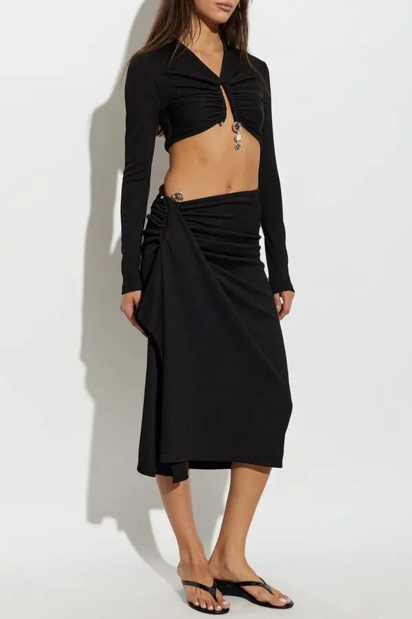 Christopher Esber Droplet Crystal Clasp Cascade Skirt