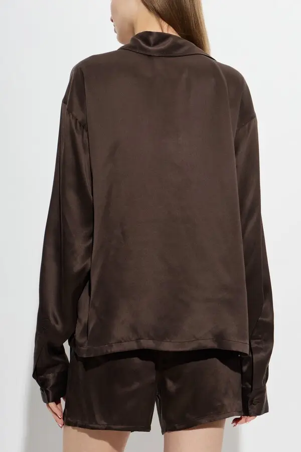 TOM FORD Silk Top With Long Sleeves
