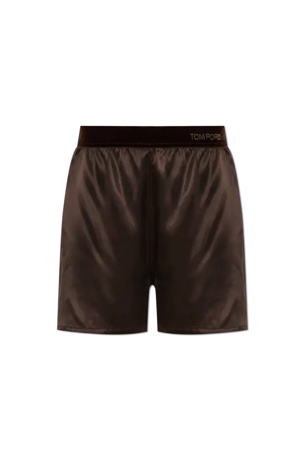 TOM FORD Silk Shorts - Brown