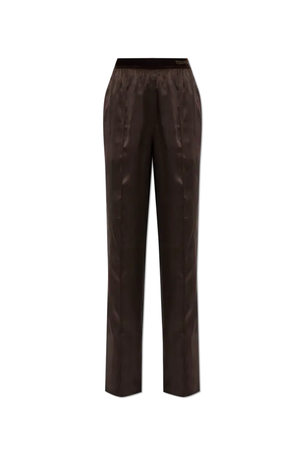 TOM FORD Silk Pants - Brown