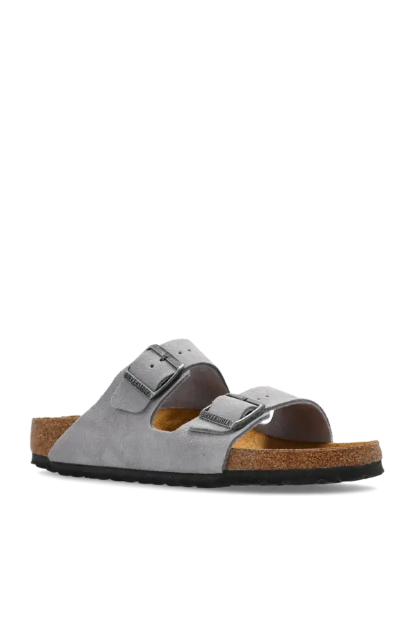 BIRKENSTOCK Arizona Suede Slides - Grey