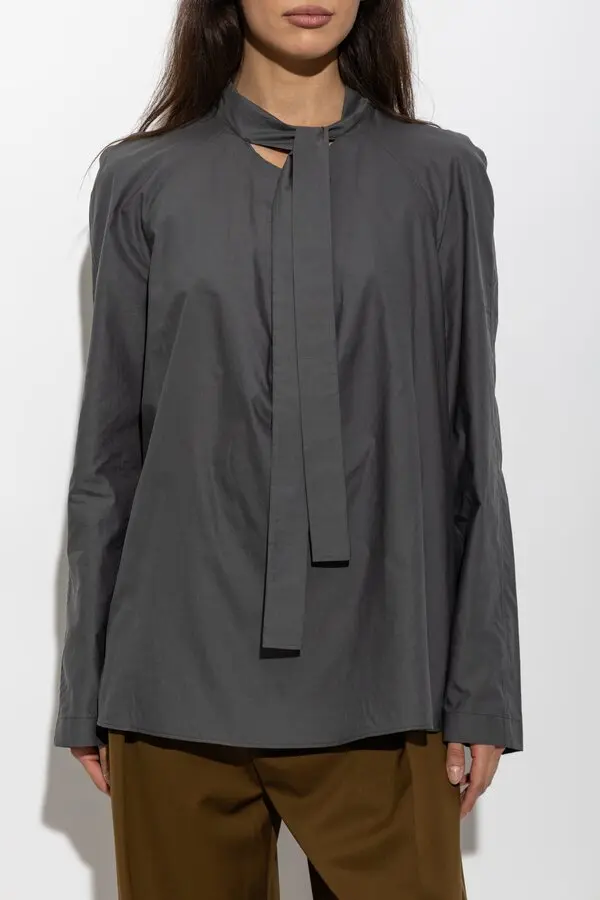 LEMAIRE Top With Decorative Tie At The Neckline