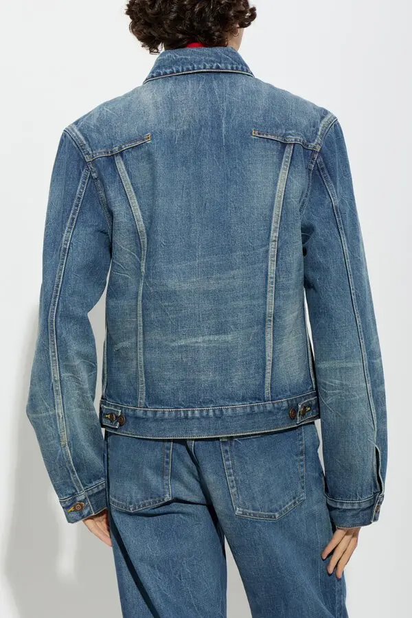 Alexander McQueen Denim Jacket With A 'vintage' Effect