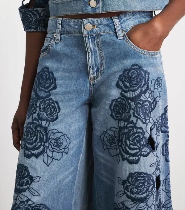 Alice + Olivia Sidney Laser-cut Jeans