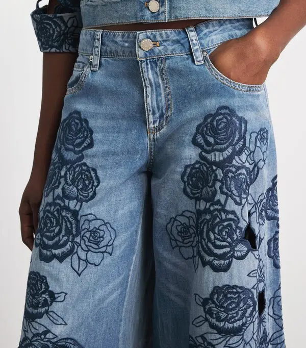 Alice + Olivia Sidney Laser-cut Jeans