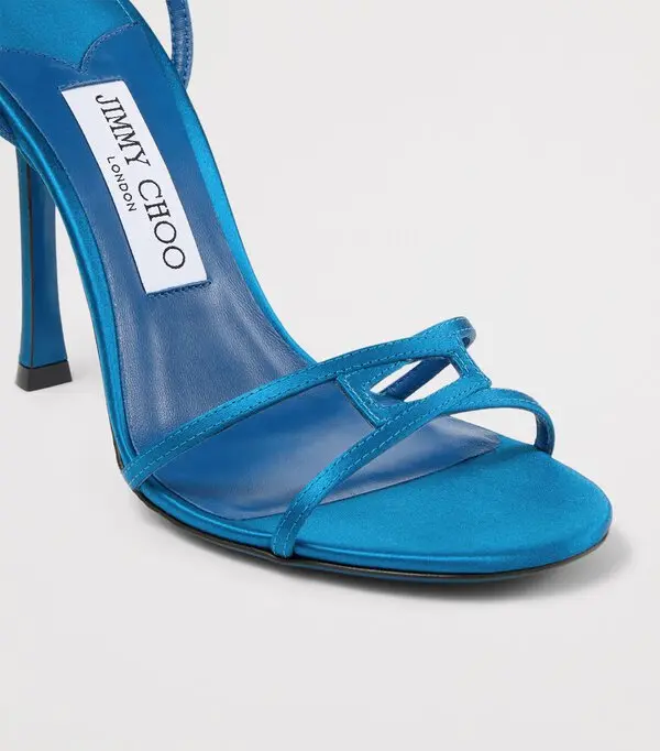 JIMMY CHOO Leo 100 Satin Heeled Sandals