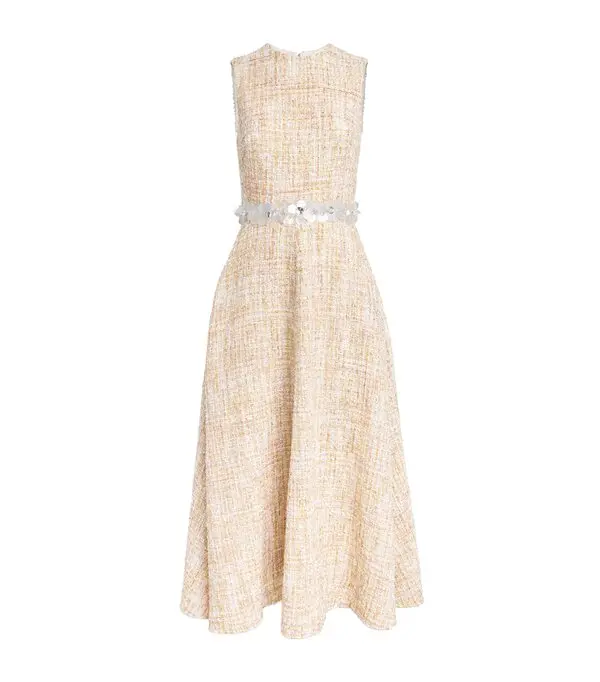 Safiyaa Tweed Maisie Midi Dress - Pink
