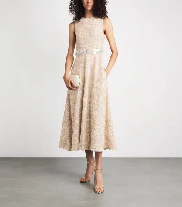 Safiyaa Maisie Tweed Midi Dress