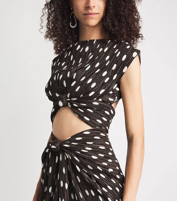 Cult Gaia Polka Dot Marilou Mini Dress - Brown