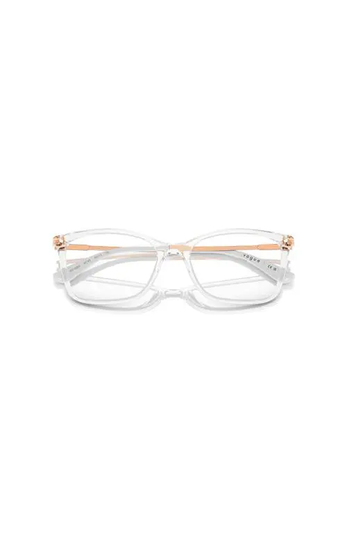 VOGUE EYEWEAR 53mm Butterfly Optical Glasses - Transparent