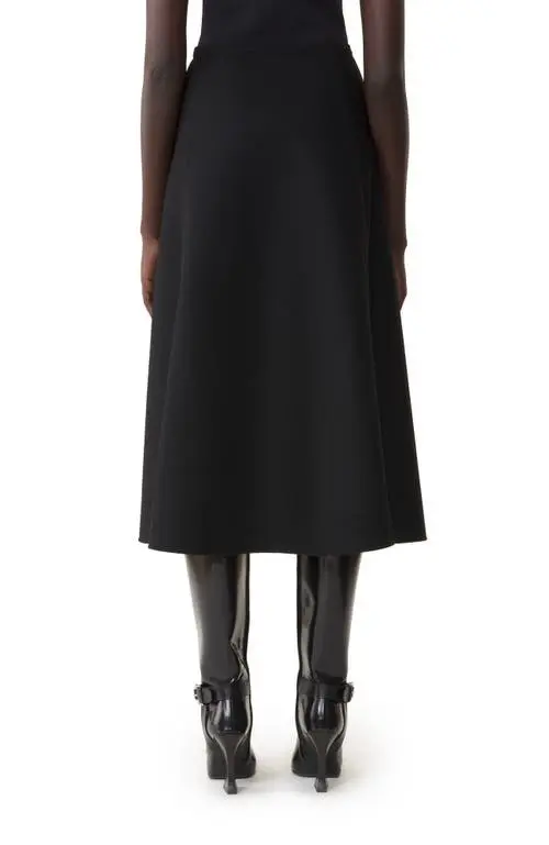 LANVIN Fringed Skirt In Double-faced Cashmere Wool