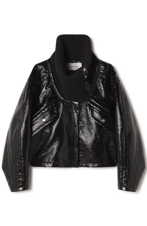 LANVIN Short Vinyl Coat