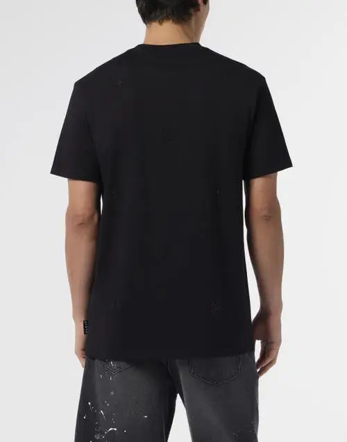 Philipp Plein Round Neck T-shirt Monogram Stones Monogram