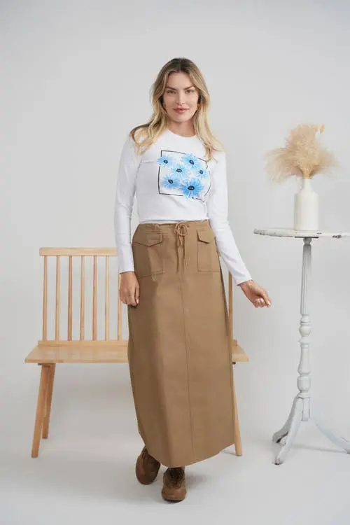 24/7 Graphic Long Sleeve Cotton-spandex Knit Tee