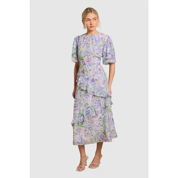OASIS Occasion Flora Jacquard Midi Dress