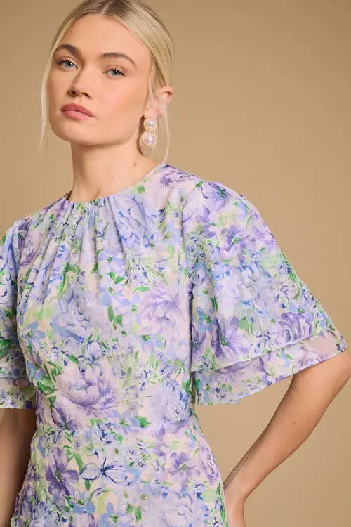 OASIS Occasion Flora Jacquard Midi Dress